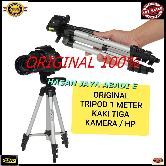Jual j132 tripod kaki tiga 1 semeter original universal holder hp tripoods di Seller Indah ...
