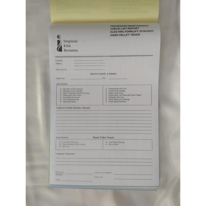 Jual Cetak Formulir NCR A4 Bisa Custom Desain - 4 ply, 1 warna - Kota ...