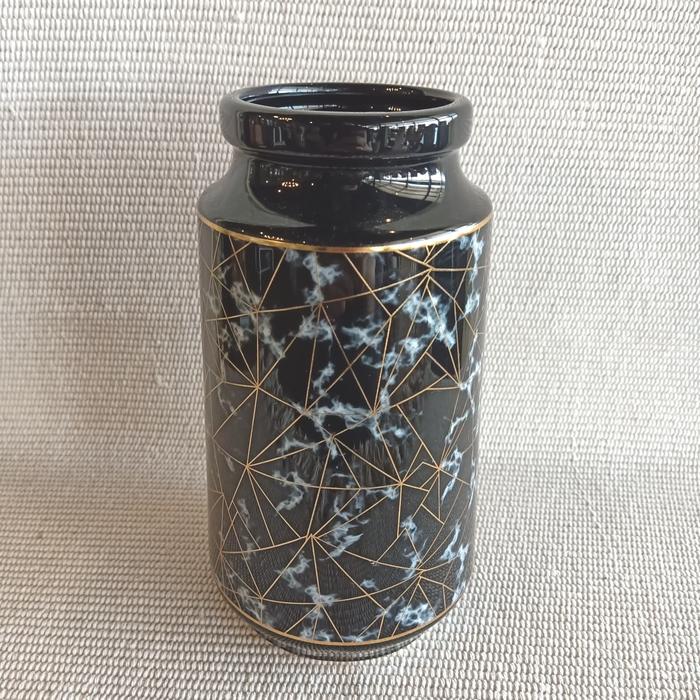 Jual Vas Bunga Marble Bergaris Hitam Kab Banyumas Decora Home