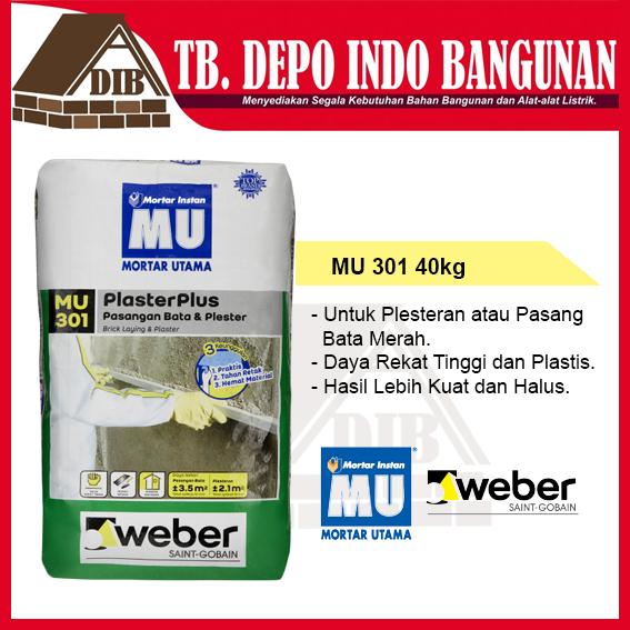 Jual MU 301 40KG PLESTERAN DAN PASANG BATA SEMEN MU MORTAR UTAMA ...