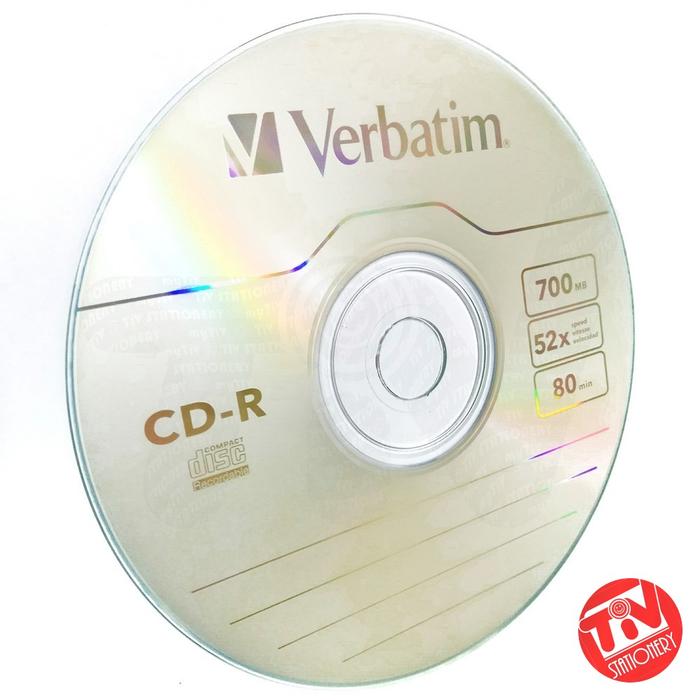 Jual CD-R / CDR Kosong Verbatim 52x | 700 MB (eceran) - Kab. Bekasi ...