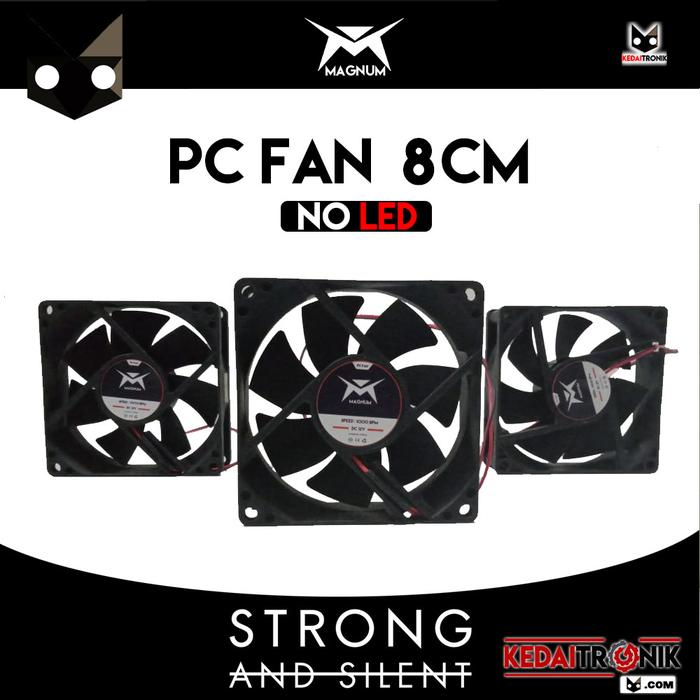 Jual Fan Casing PC 8cm MAGNUM no LED Black Hitam Polos 8 cm Kipas ...