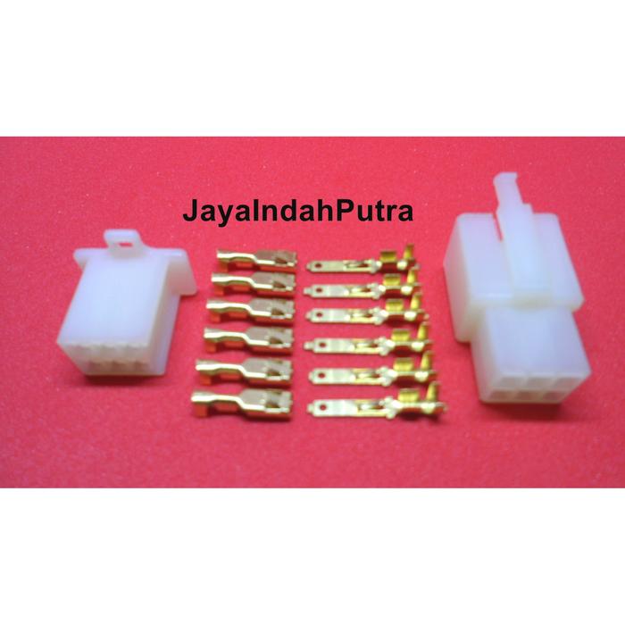 Jual Satu set soket kaki 6 mini beserta skun/ socket connector mini 6 ...
