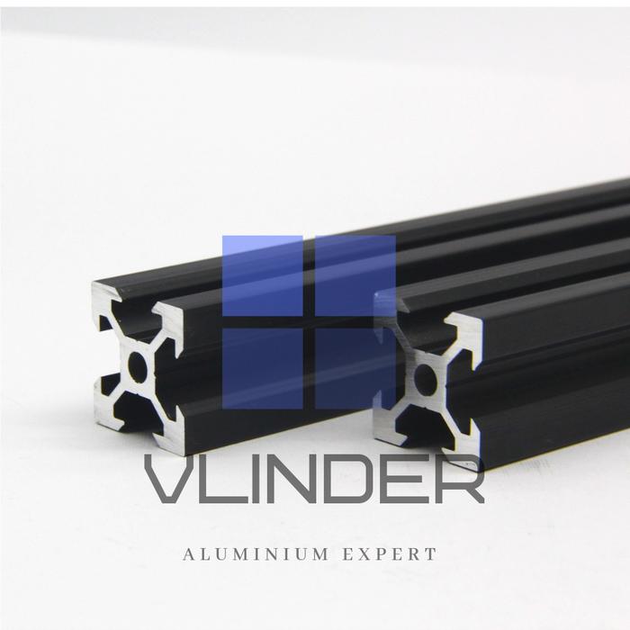 Jual V Slot 2020 Alumunium CNC Track Industrial Black - Black, 10 cm ...
