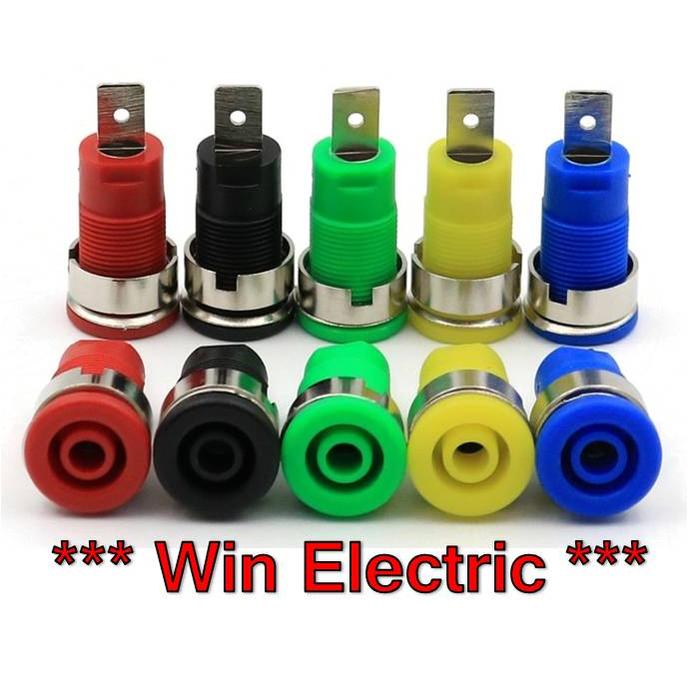 Jual socket terminal banana jack banana plug binding pos 4mm high ...