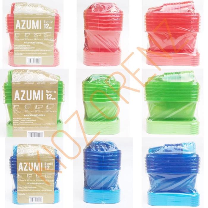 Jual Azumi Bento Set 12 Pcs Azumi Set Sealware Wadah Makanan BPA - Kota ...
