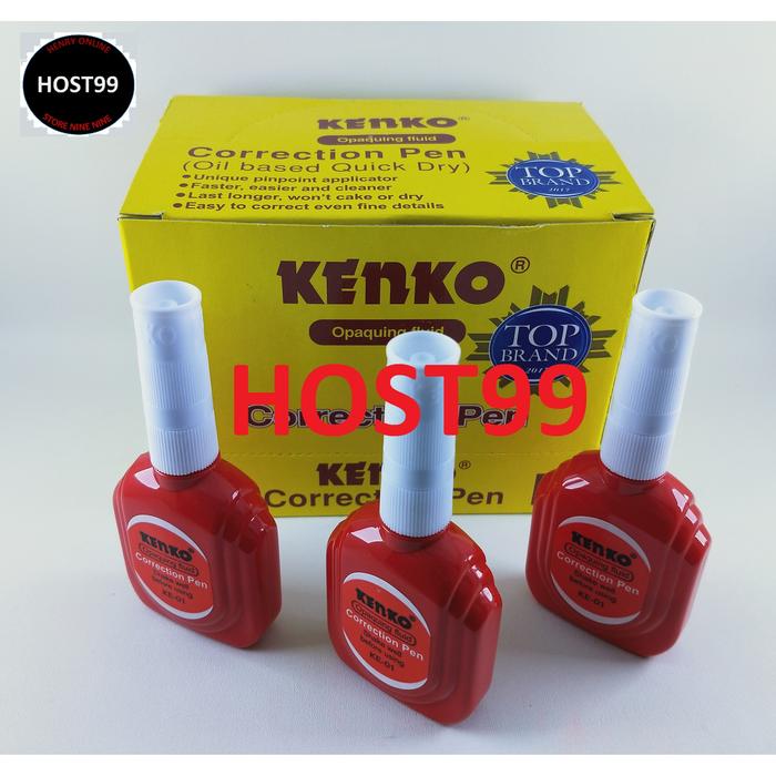 Jual TIPEX CAIR KE-01 MERAH TIP-X CORRECTION FLUID PEN KE01 RED KENKO ...