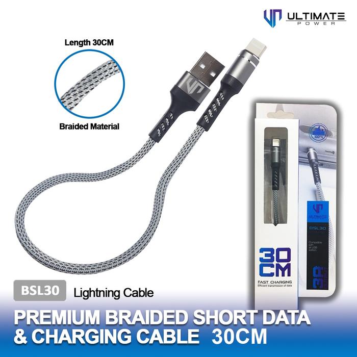 Promo Ultimate Power Premium Braided Kabel Data Iphone Lightning 30CM ...