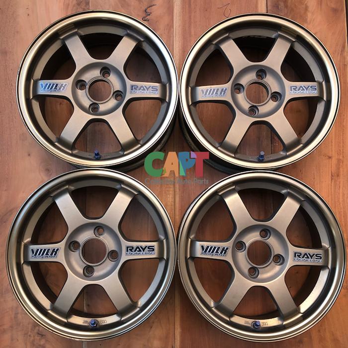 Jual Velg TE37 Original Japan OG 4x100 15x6,5 35 Brio Calya Agya Swift ...