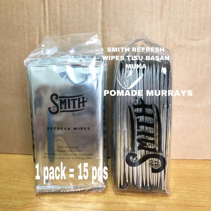 Jual SMITH REFRESH WIPES REFRESHING FACE TISSUE SMITH POMADE BPOM ...
