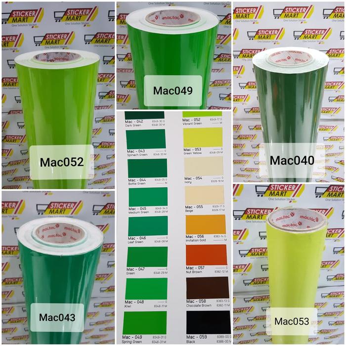 Jual Sticker Mactac Green Hijau utk stiker mobil alt. Oracal murah ...