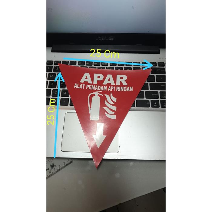 Jual LABEL APAR SEGITIGA 25X25CM RAMBU K3 SIGN PEMADAM ACRYLIC ...