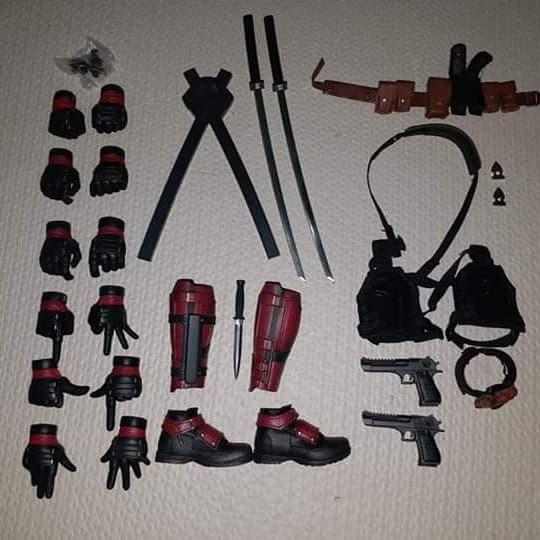 Jual 1/6 kitbash hot toys Deadpool 1 utility belt & leg holster - Kab ...