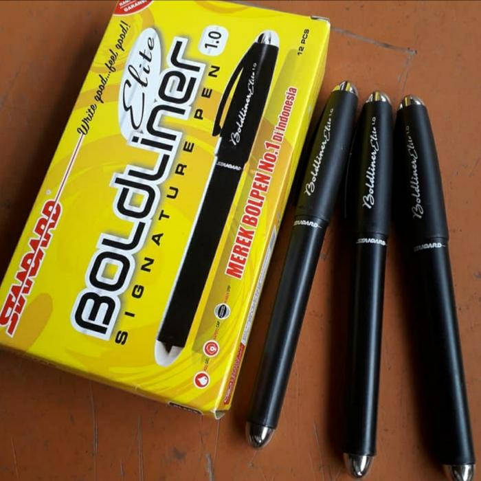 Jual standard. pena gel boldliner elite 1.0 - hitam di Seller NATTAREZ ...