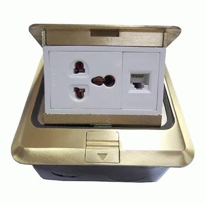 Jual floor socket lan rj45+listrik untuk lantai/tembok - Jakarta Pusat ...