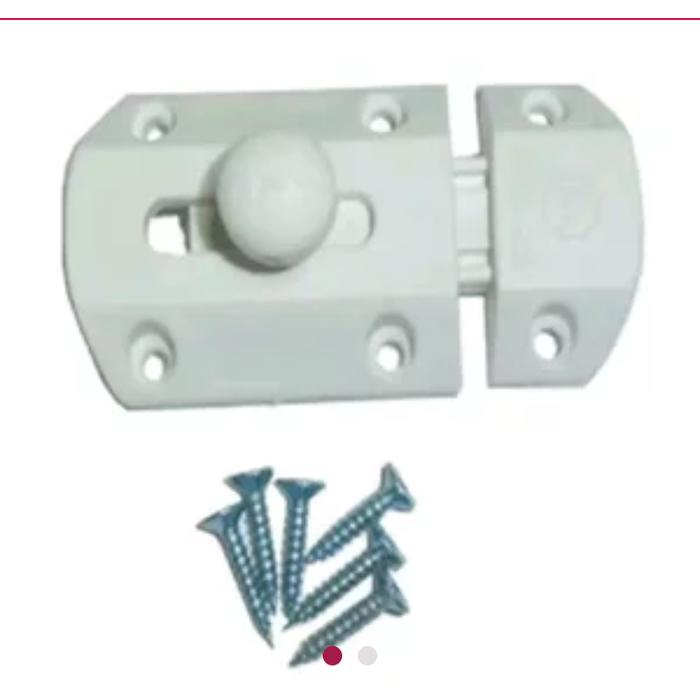 Jual GRENDEL PVC 2 INCI PINTU KAMAR MANDI / GRENDEL PLASTIK / SELOT PVC ...