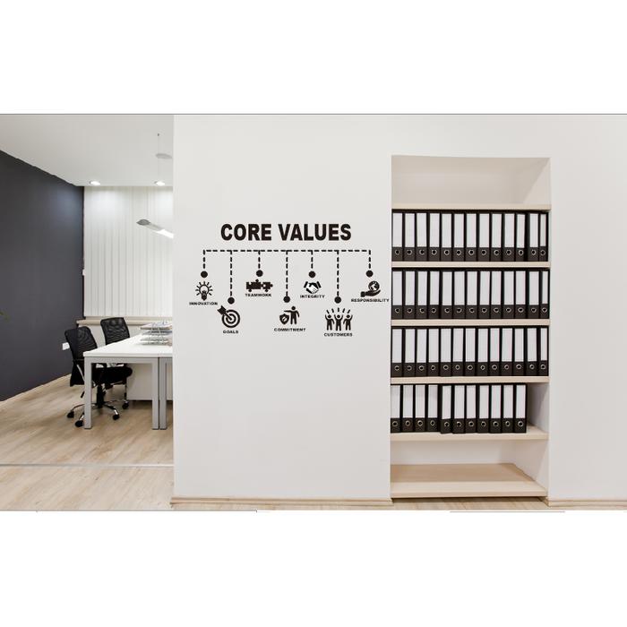Promo Wall Stiker Quotes Core Value Wall Decor Dekorasi Dinding Kaca ...