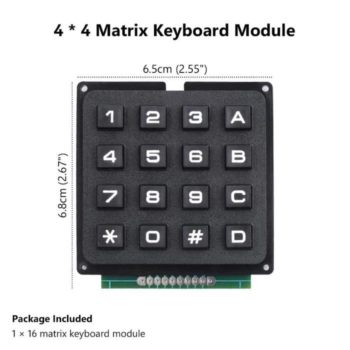 Jual Stamp Keyboard 4x4 Matrix Keypad Module Key Switch Push Button ...