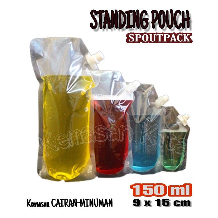 Jual STANDING POUCH 150 ML SPOUTPACK PLASTIK KEMASAN CAIRAN MINUMAN ...