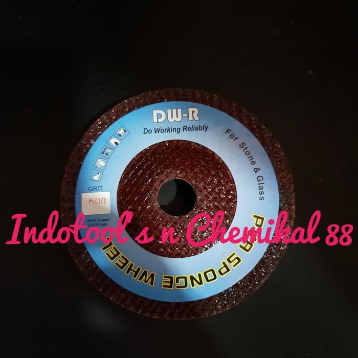Jual PVA Sponge Wheel / Batu Poles Grinda #600 (untuk kaca,batu ...