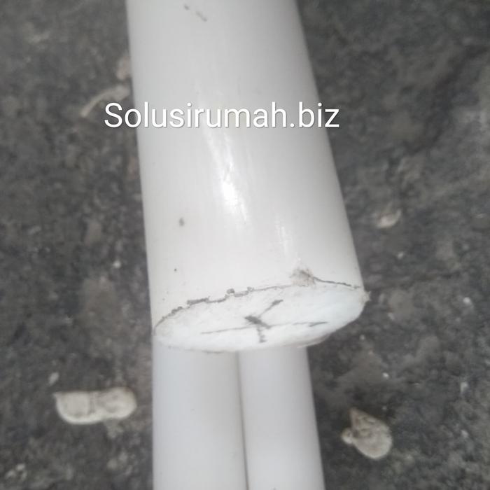 Jual per10cm AS PLASTIK PUTIH PVC PE NILON NYLON PVC rod bulat diameter ...