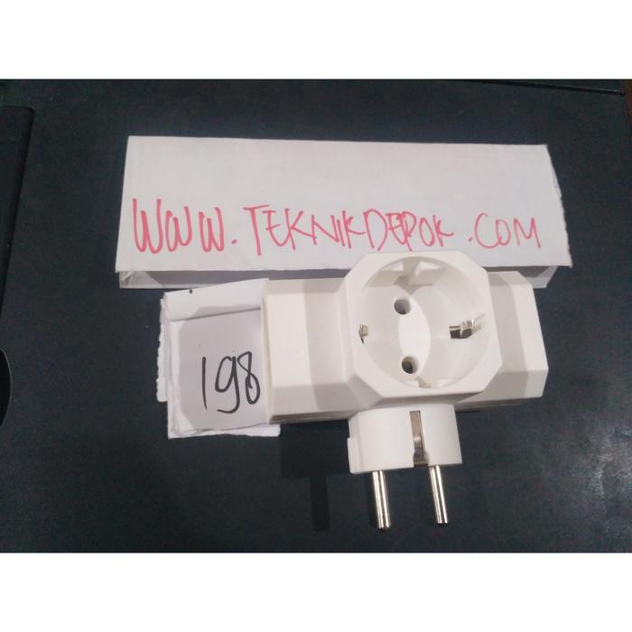 Jual steker T 3 lubang arde broco colokan listrik stop kontak 3 cabang ...