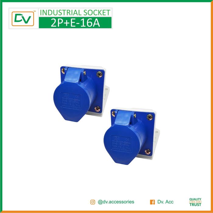 Jual INDUSTRIAL SOCKET 2P+E 16A / 3PIN 16A / DIS-2P+E-16A - Kota ...