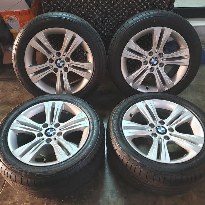 Jual velg BMW F30 OEM original R17 & ban RFT baru gress bridgestone ...