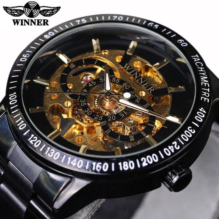 Jual Winner Jam Tangan Mekanik Otomatis Model Rangka untuk Pria ...