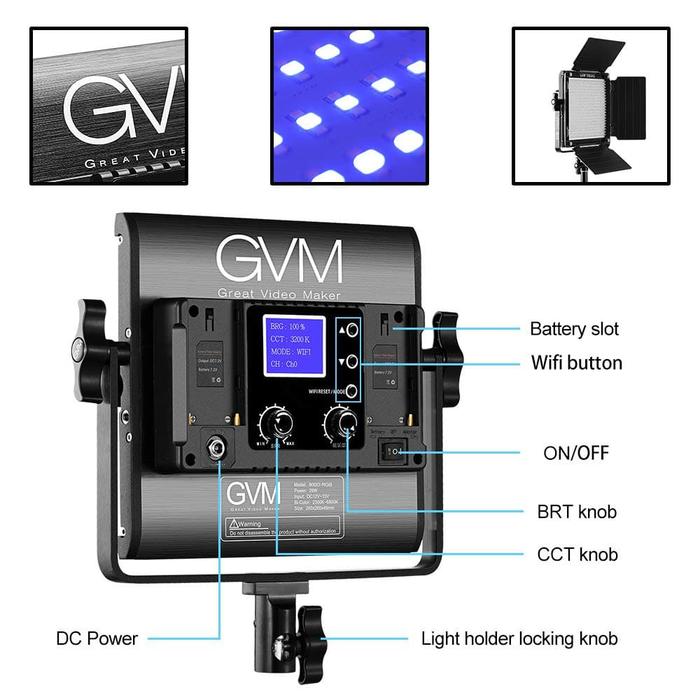 Jual Gvm 800d-rgb Rgb Led Studio Video Light Di Seller Rumix ...