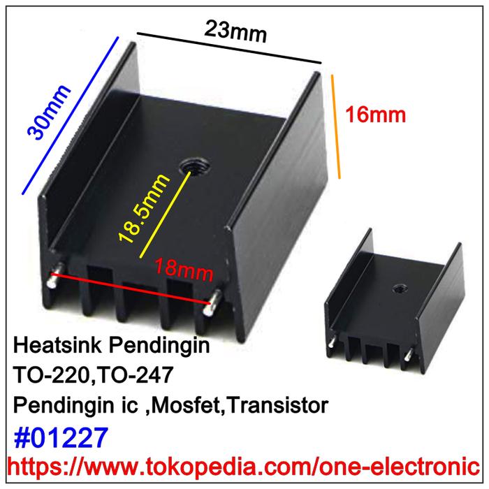 Jual Heatsink 30x23x16mm Aluminium Kaki TO 220, 247 Pendingin IC TR,Mosfet - Kota Medan - One ...