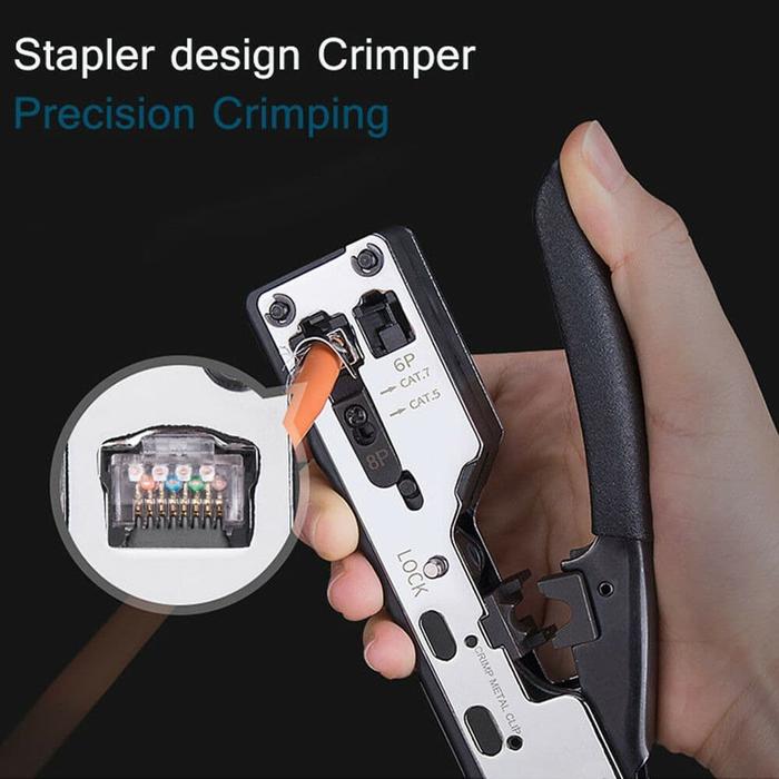 Jual Cat7 Crimping Stapler Type RJ45 Crimper Cat7 Cat6 Cable Crimping ...