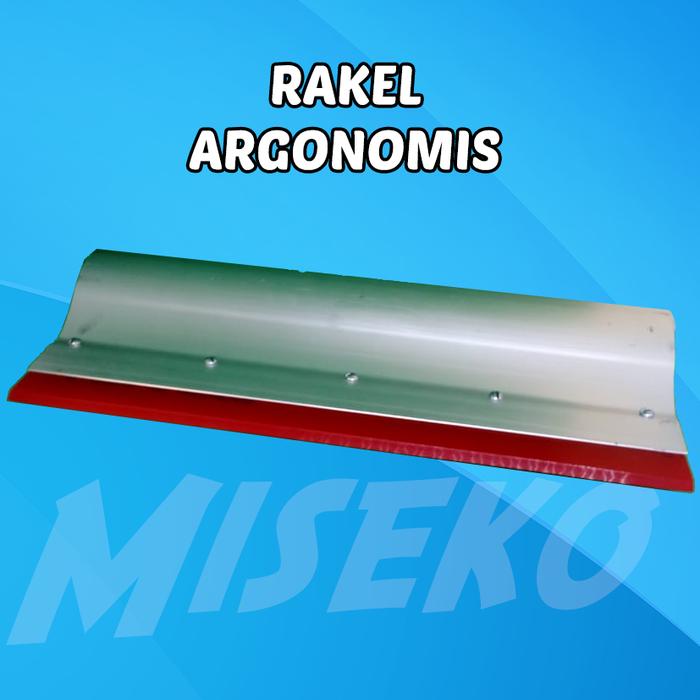Jual Rakel sablon argonomis karet merah lancip 70A rubber squeegee ...
