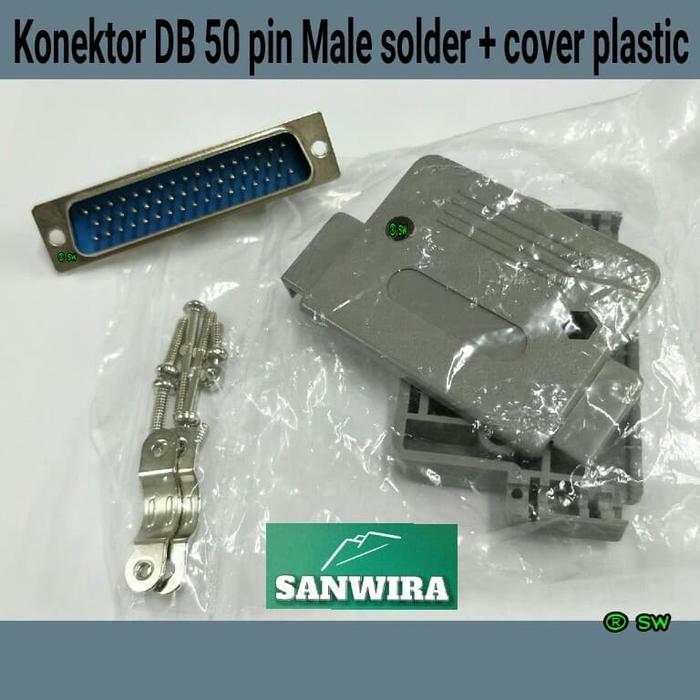 Jual Konektor DB 50 pin Male (3 baris) solder + cover plastic - Jakarta ...