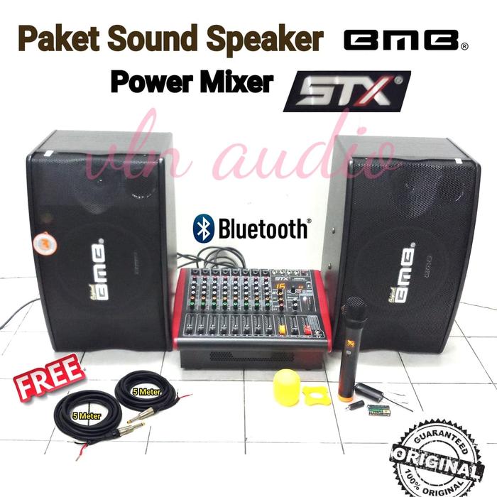 Jual paket sound speaker BMB 10in + power mixer STX MMP8U (BLUETOOTH ...