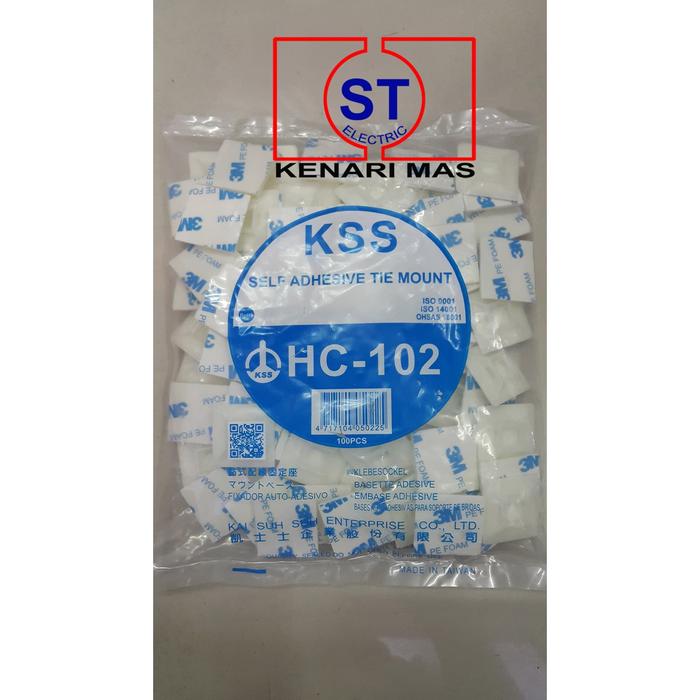 Jual KSS HC-102 / KSS Self Adhesive Tie Mount / Tie Mount / HC102 ...