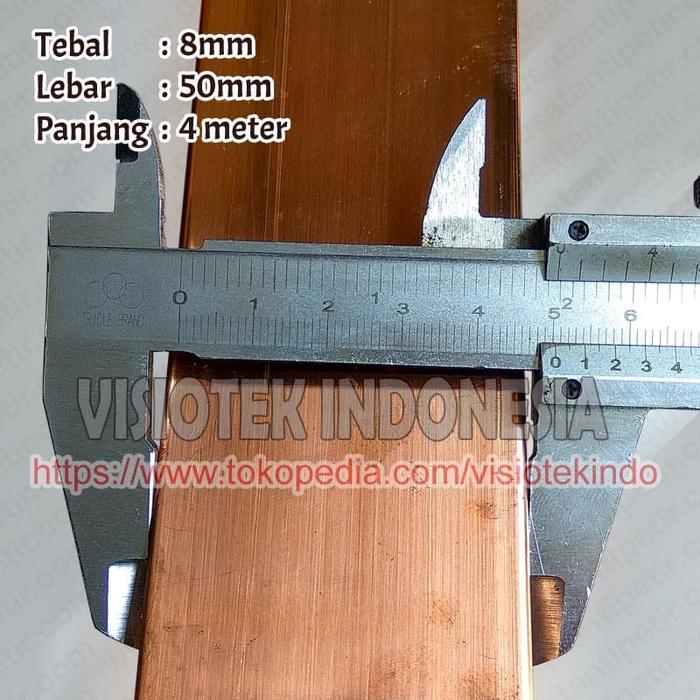 Jual Busbar Plat Tembaga 8x50x4000 / Bus bar grounding / panel listrik ...