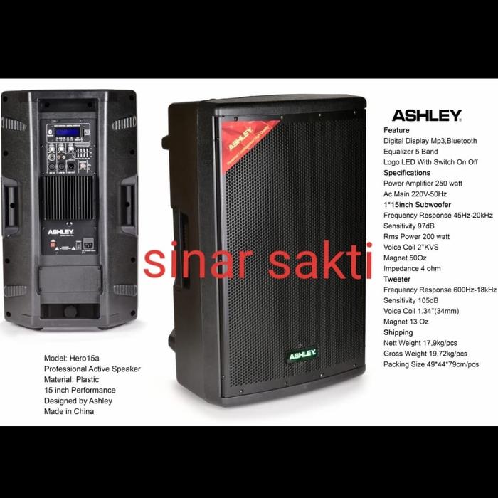 Jual speaker aktif ashley hero15a hero 15a 15 inch monitor aktif ...