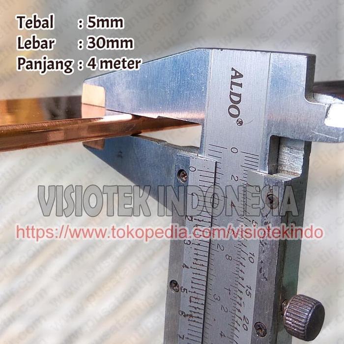 Jual Plat Tembaga 5x30x4000 / Busbar Panel Listrik / Plat Grounding ...
