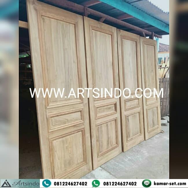 Jual Daun Pintu Minimalis Kayu Jati Mentah , Pintu Panil Lis Profil ...