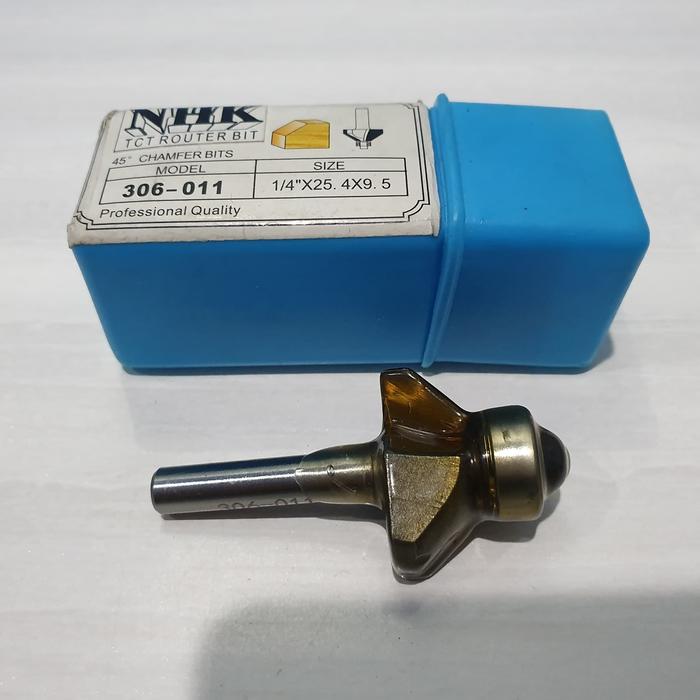 Jual Mata Profil Kayu Router Bit 306-011 (10 mm) CHAMFER BITS 45 ...