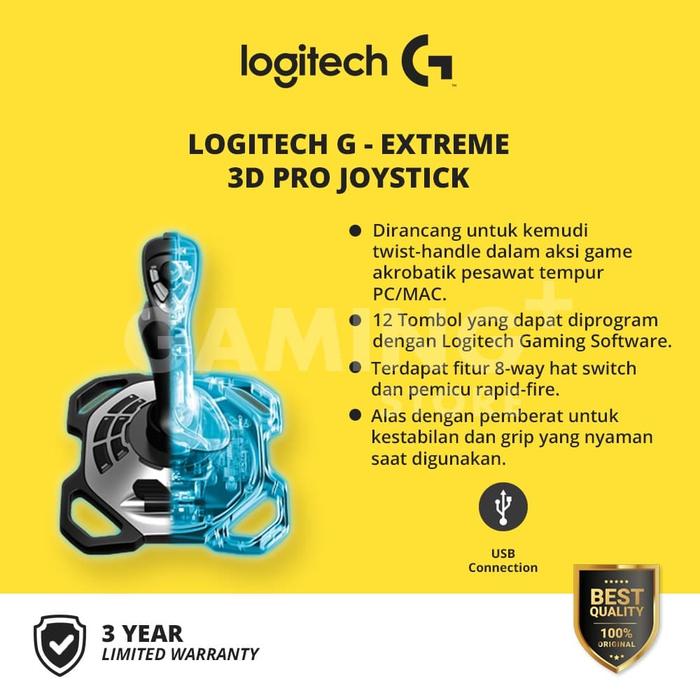 Logitech Flight Controller Extreme 3D Pro For MSFS 2020, 58% OFF