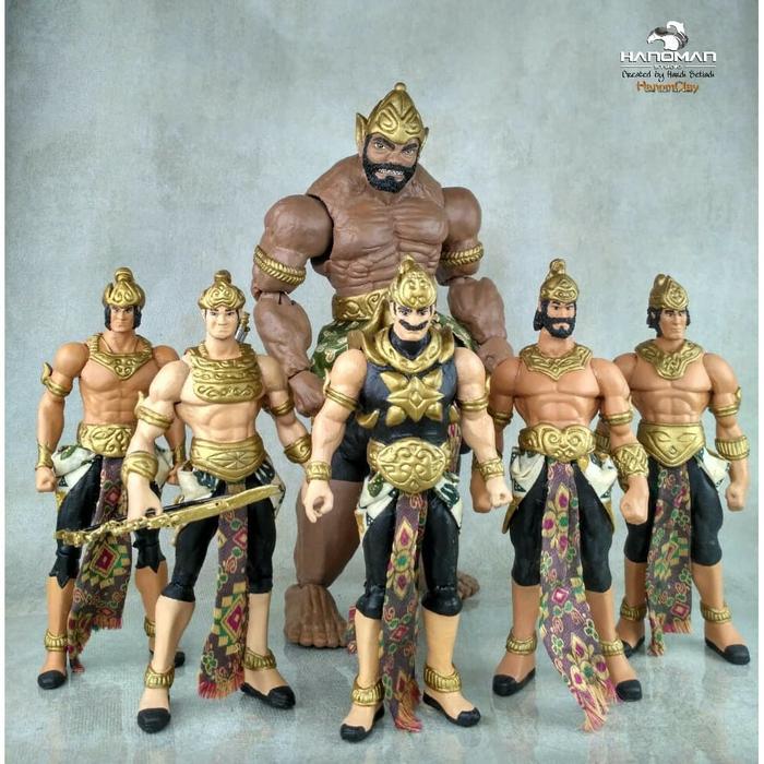 Jual Mainan Figure paket hemat Tokoh Pewayangan Bima Arjuna Gatotkaca ...