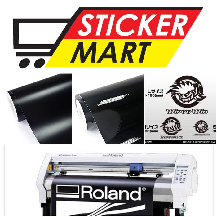 Jual Sticker Vinyl Hitam Glossy utk cutting sticker decal - Kota Bekasi ...