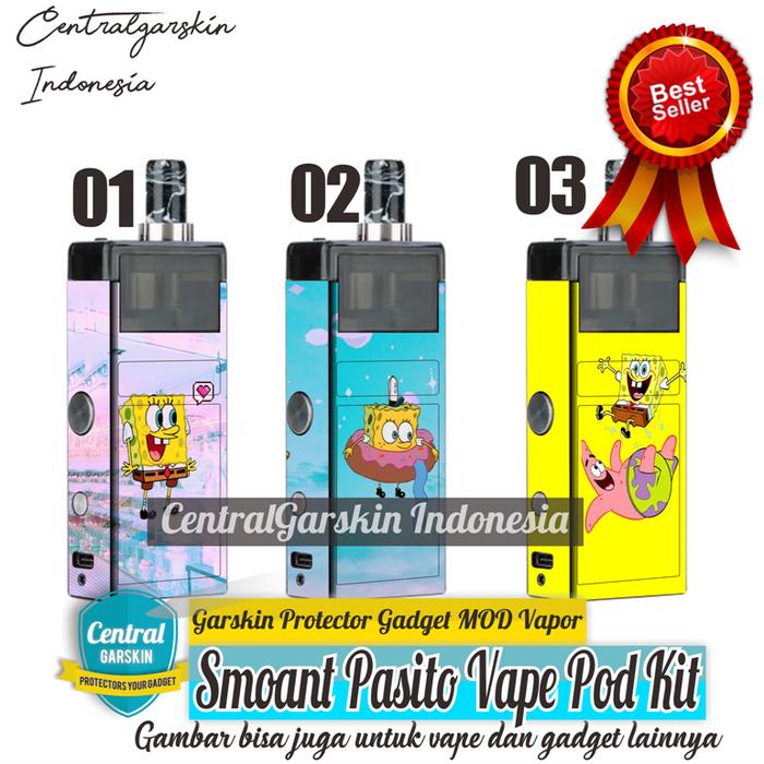 Jual Garskin Smoant Pasito Vape Pod Kit Spongebob smoant pasito Keren ...