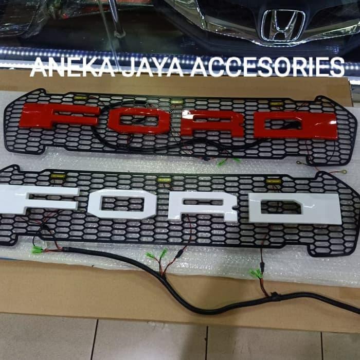 Jual Grill Ford Ranger T7 2016 2017 2018 - plastik ABS - 3 titik LED ...