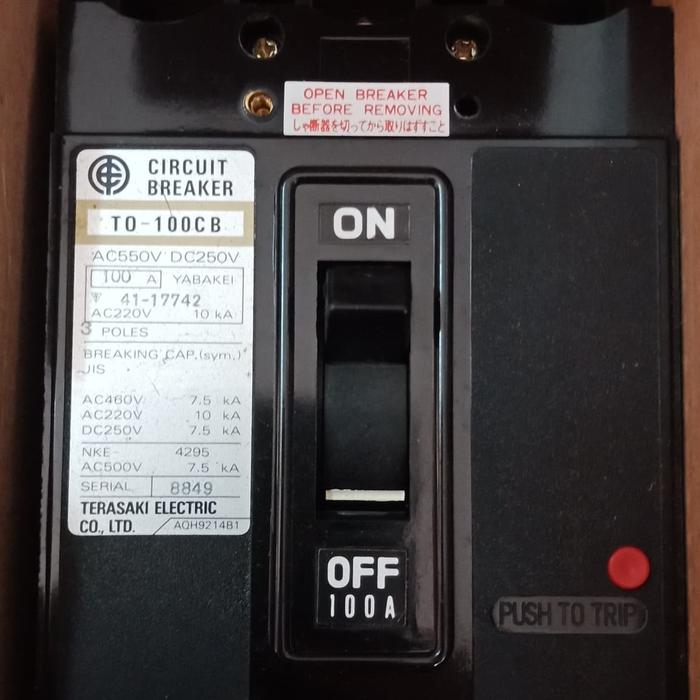 Jual Breaker Terasaki TO 100cb 3p 100A dc Tembreak Mccb Circuit - Kota Batam - Msjbatam | Tokopedia