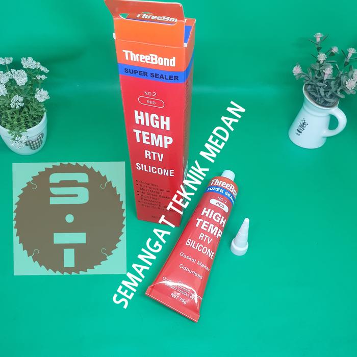Jual 75gr LEM RTV CAIR HIGH TEMP SILICONE LIQUID GASKET RED MERAH ...
