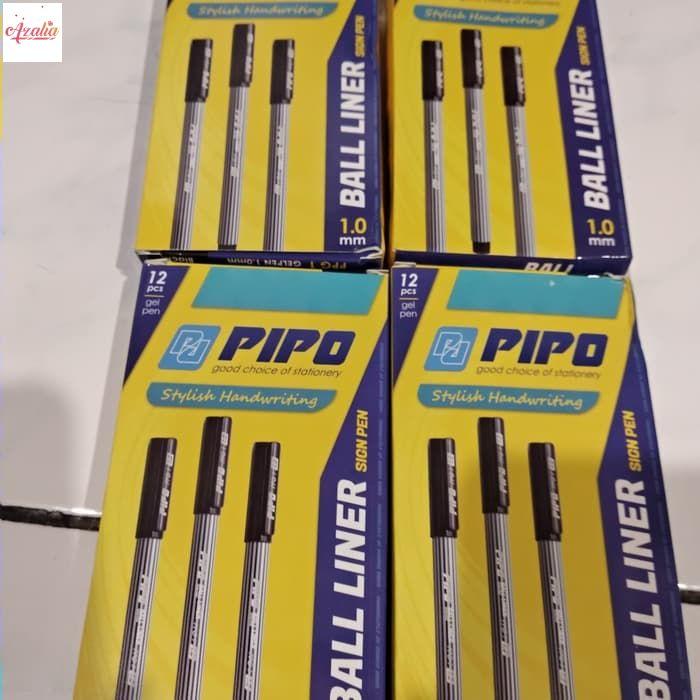 Jual 1 dus 12 buah 1 lusin pulpen presiden 1 mm ball liner sign pen gel pen di Seller okebeli ...