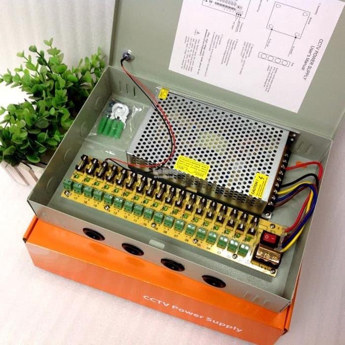 Jual PSU ( Power Supply Unit ) CCTV 12v 20A with Panel box + Fuse ...